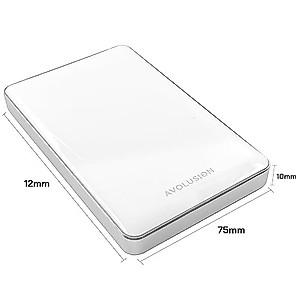 Avolusion T1 Series 5TB USB 3.0 Portable External Hard Drive for PC, Mac, Playstation & Xbox (White) - 2 Year Warranty