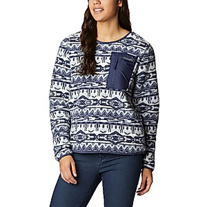 Columbia Women's West Bend Crew, Nocturnal 80S Stripe Print, Medium