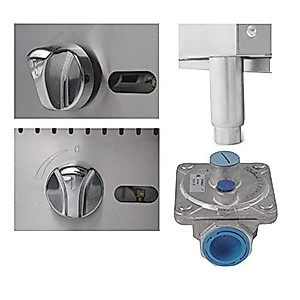 ATOSA US ATMG-24 Commercial Griddle Heavy Duty Manual Flat Top Restaurant Griddle Stainless Steel Portable Grill Liquid Propane 24" Countertop - 60,000 BTU