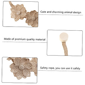 YARNOW Magnetic Window Shade Flower Magnet Buckle Magnetic Window Drapery Tie Backs for Curtains Polyester Bracket Brown Fashion Magnetic Drapery Tiebacks