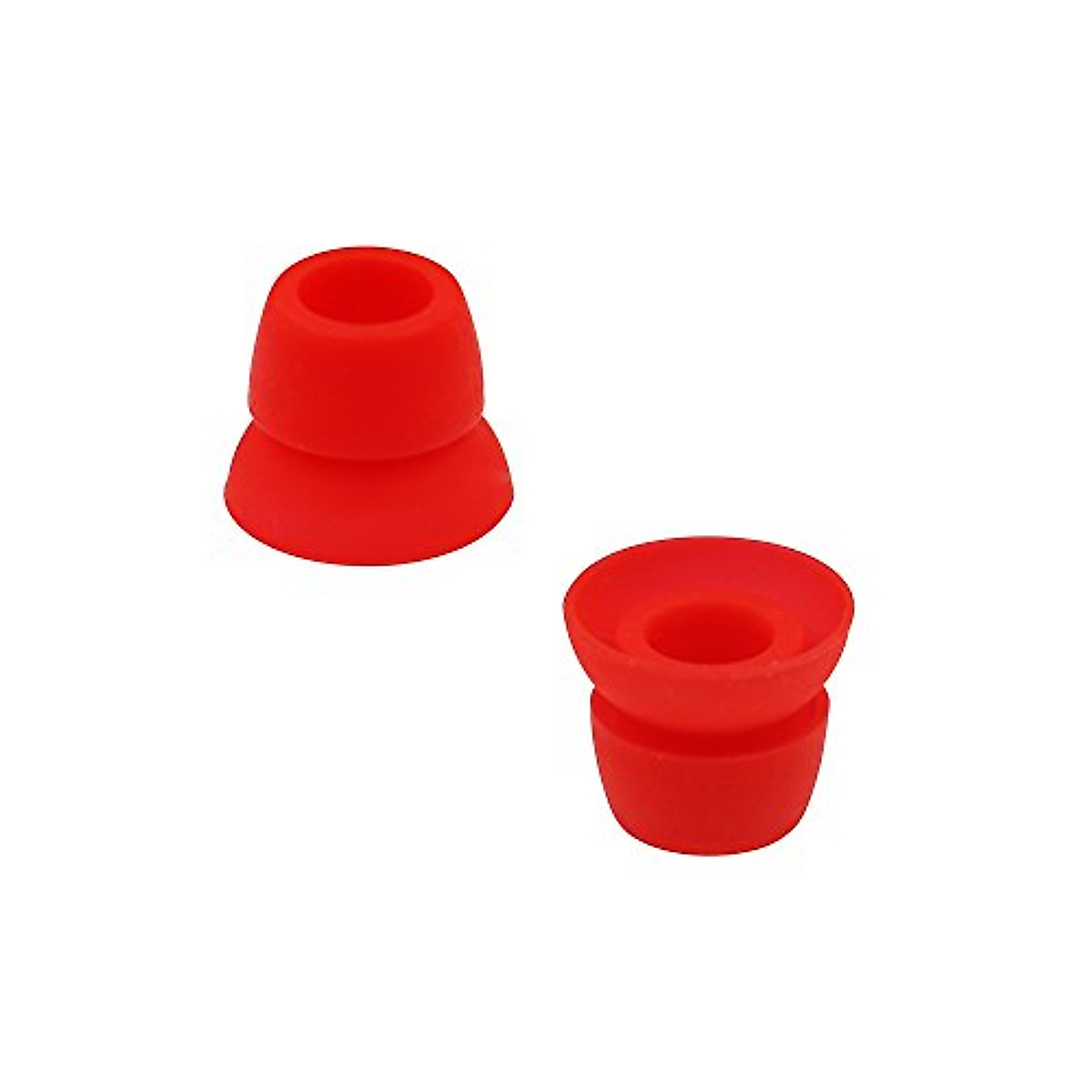 ALXCD Ear Tips for Powerbeats3 Wireless Earphone, SML 3 Sizes 6 Pair Earbud Tips & 2 Pair Double Flange Silicone Replacement Ear Tip Cushion, Fit for Beats Powerbeats 3 Wireless 3 [8 Pair](Red)