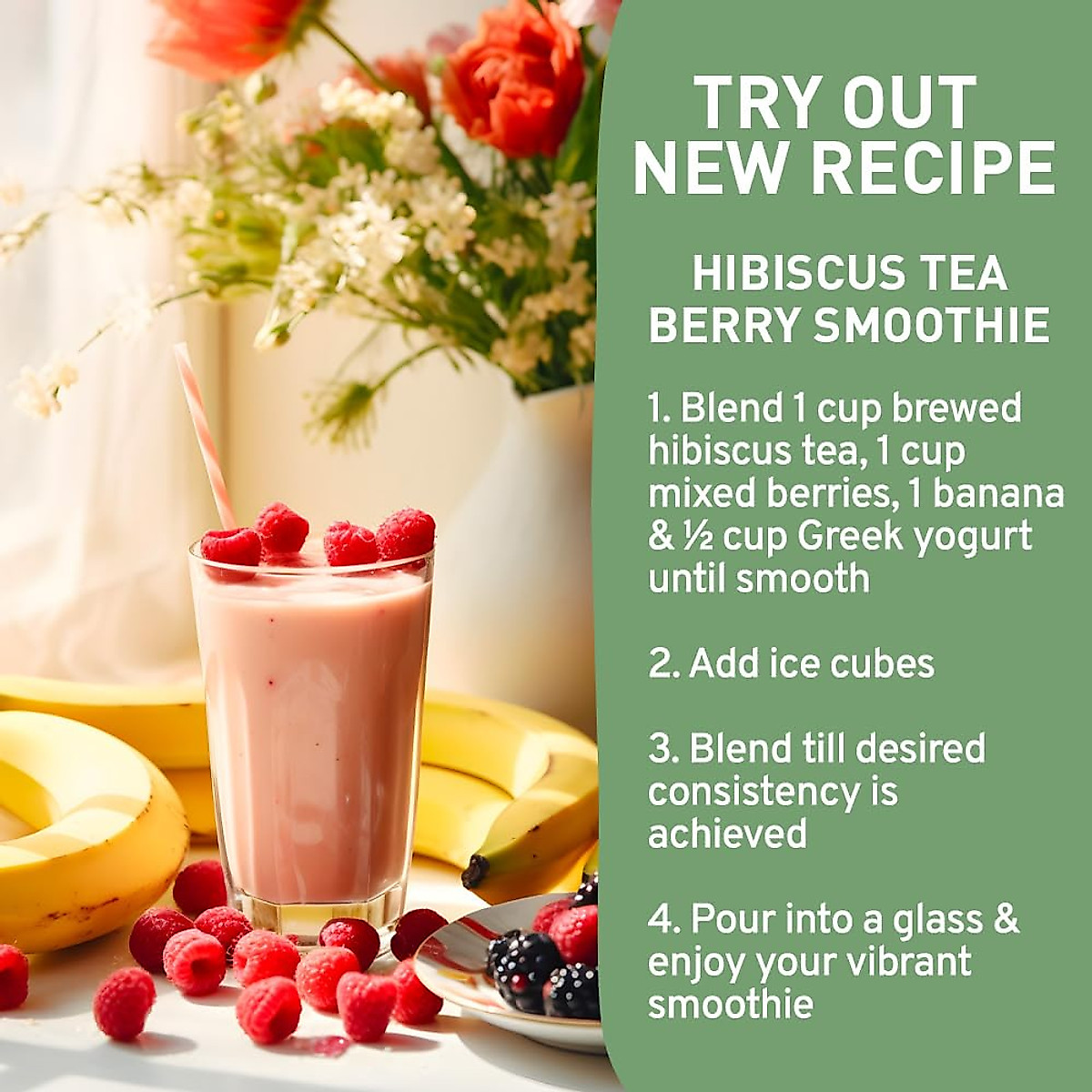 HANDPICK, Hibiscus Tea Bags - 100 Count | Caffeine-Free, Pure Ingredients - Hibiscus Flowers | Brew Hot, Iced Tea or Kombucha Tea | Round Nutritious Herbal Tea Bags