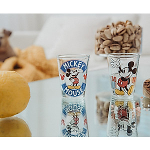Disney Vintage Mickey Mouse 2-Ounce Mini Shot Glasses | Set of 6