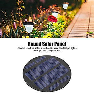 Solar Panel, 3Pcs Round Solar Panel Module, Upgraded Portable Solar Panel, Cell Power Module, Polysilicon DIY Industrial Supplies