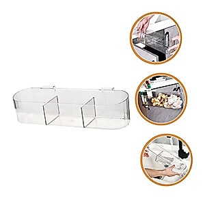 Veemoon Box Cabinet Door Organizer Kitchen Storage Case Hanging Bin for Walls Seasoning Organizer for Cabinet Storage Shelves Plastic Bathroom Storage Holder Crane Wall-mounted The Pet