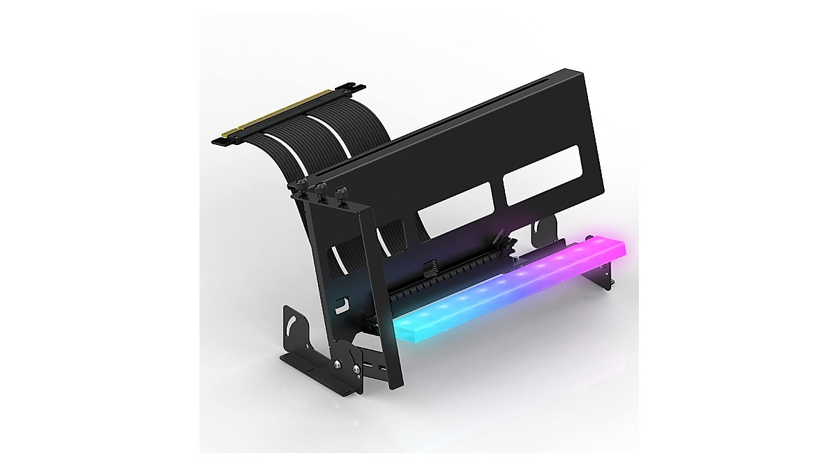 EZDIY-FAB PCIe 4.0 GPU Mount Bracket with ARGB LED Module, Multi-Angle ...