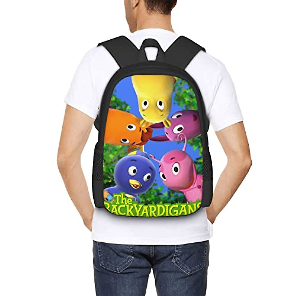 Pobecan The Anime Backyardigans Backpack Laptop Backpack School Daypack Book Bag Travel Bag for Men Women Boys Girls