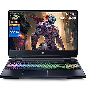 Acer Predator Helios 300 Gaming Laptop, 15.6 inch FHD IPS 165Hz Display, 14 Core Intel Core i7-12700H, NVIDIA GeForce RTX 3060, 32GB DDR5 RAM, 512GB SSD, Windows 11 Home