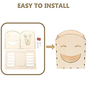 Bunny Hay Wooden Bunny Rabbit Hay Feeder: Less Wasted Wooden Food Feeding Rack Bunny Cage Grass Manger Holder for Guinea Pig Chinchilla Small Animals Pets Rabbit Feeder