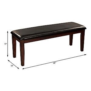 Homelegance 48" Dining Bench with Bi-Cast Vinyl Padded Seat, Cherry (5547-13)