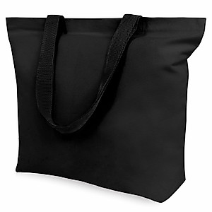 TOPDesign 2-Pack Canvas Tote Bags with Magnetic Snap, Reusable Grocery Shopping Bags, DIY Your Creative Designs