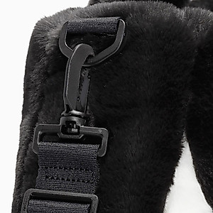 Nike Sportswear Faux Fur Tote Bag Purse (10L) (Black/Sail)