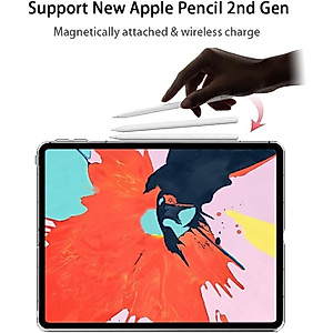 Asgens Case for iPad Pro 12.9'' 2021, Black Clear Silicone Case Flexible Soft TPU Silicone Protective Cover for 2021 iPad Pro 12.9 inch Model A2378 / A2461 / A2379 / A2462