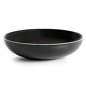 Gibson Soho Lounge Soho Lounge Dinnerware Set, 9.7" Serving Bowl, Matte Black