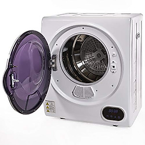 Barton Tumble Dryer White w/Digital Timer Automatic Portable Electric RV Apartment Clothes Laundry Compact