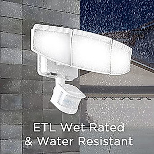 AWSENS Solar Security Lights Motion Outdoor, 1800LM, Solar LED Motion Sensor Lights with 3 Adjustable Heads, 6500k, Water Resistant Flood Light for Garage, Yard, Garden (White)