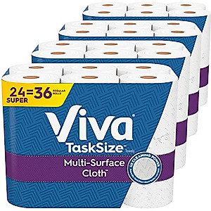 Viva Multi-Surface Cloth Paper Towels, Task Size - 24 Super Rolls (81 Sheets per Roll)