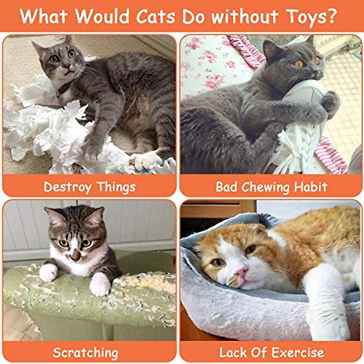 ETEKYER Catnip Toys, Cat Toys, Cat Toys for Indoor Cats, Catnip Toys for Cats, Cat Toys with Catnip, Interactive Cat Toy, Cat Chew Toy, Cat Pillow Toys, Cat Toys for Kittens Kitty