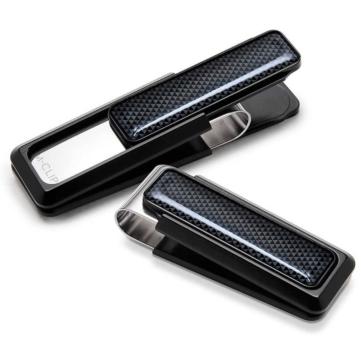 M-Clip Money Clip (Black) - Minimalist Slim Wallet Alternative for Front Pocket Carry - Cash and Credit Card Holder for Men