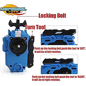 Mopogool Metal Fusion Play Blade Blade Toy Set B Blades Toys DB Booster B-189 Guilty Longinus.Kr.MDS-2 Battling Top Toys Bey Battle Blade Burst Evolution Left & Right Spin String Launcher Grip