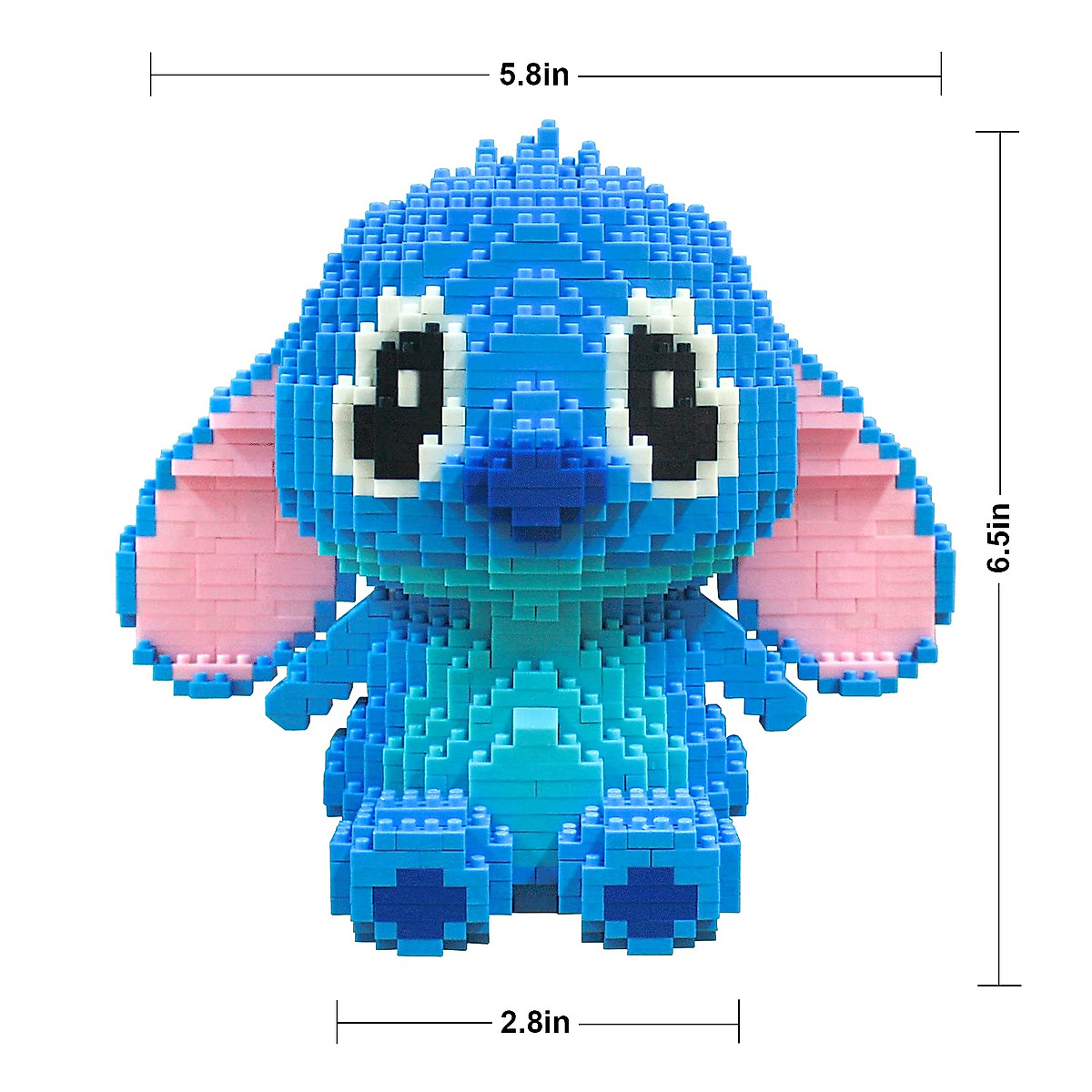 STpro Building Bricks 1700+ Pieces Set - Classic Cartoon Characters Building Blocks - Mini Building Block for Boys Girls & Adults (Blue)