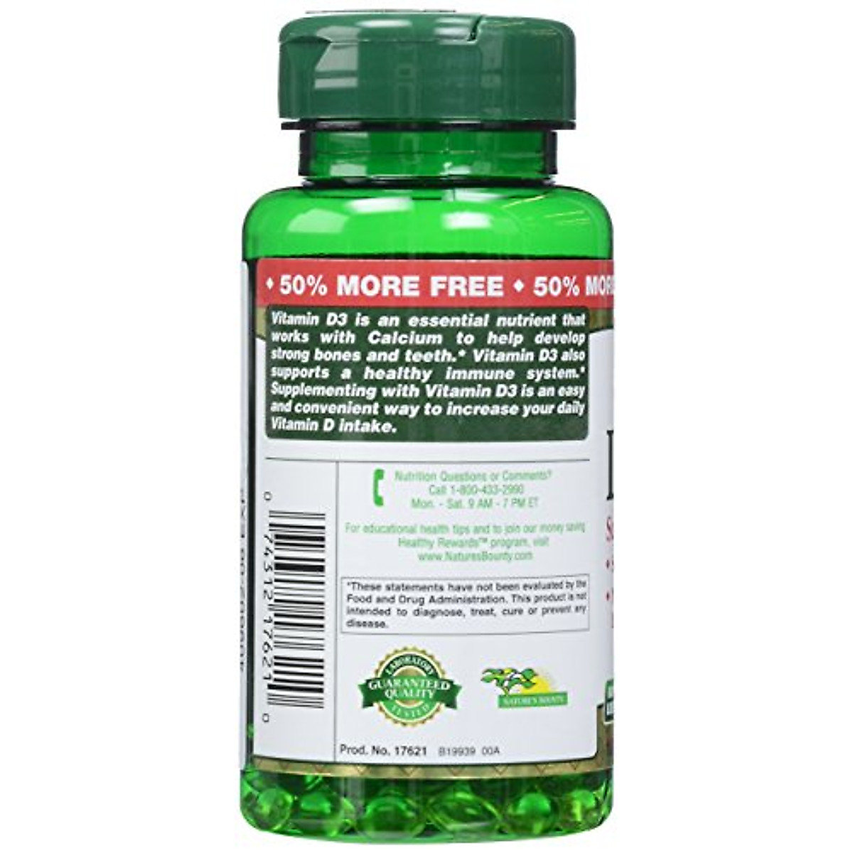 Nature's Bounty, D 2000 Iu Softgels, 150 Count