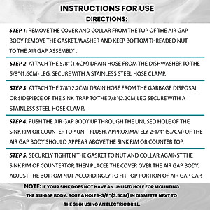 Dishwasher Air Gap (# 72020 - Chrome Kit) | Aftermarket Replacement Compatible with All Major Brands – Durable Chrome and Plastic – Evo Dyne