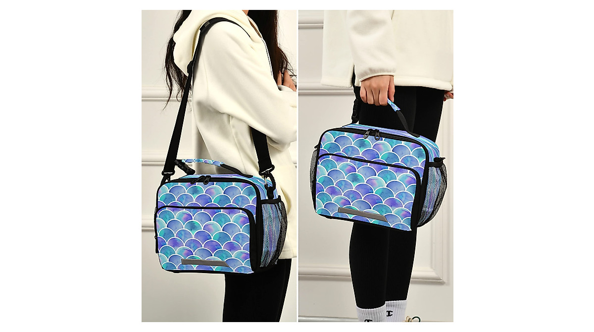 Insulated ZOEO Mermaid Lunch Box for Kids & Teens