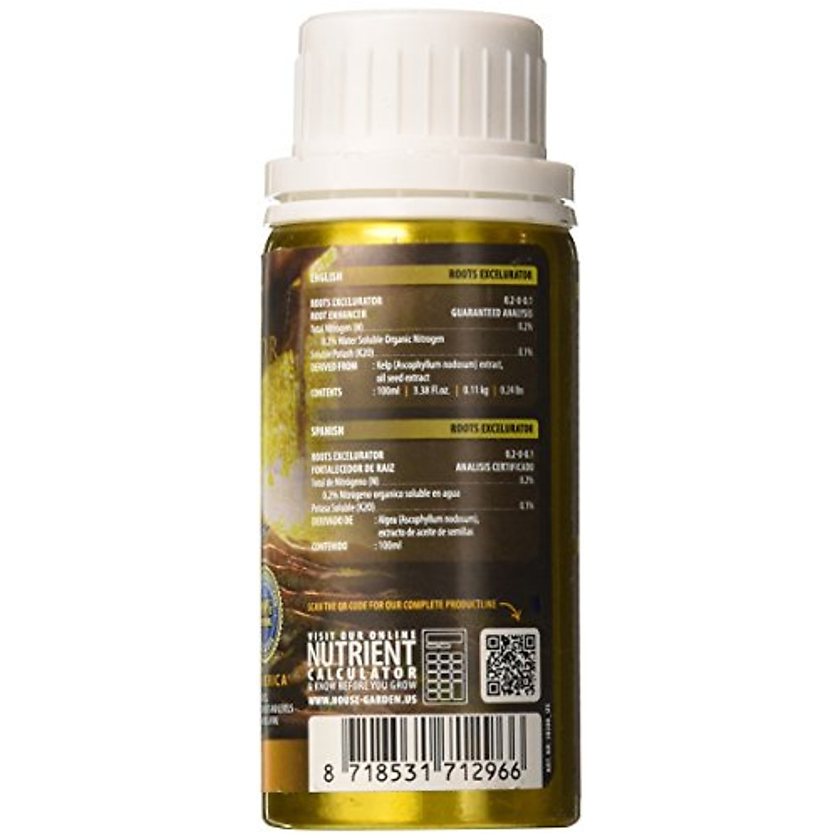 House & Garden HGC749608 Roots Excelurator Gold Hydroponic Cloning Solution, 100 mL