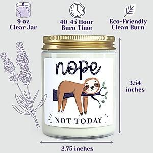 Wishmead Sloth Gifts for Women - Lavender Candle - Sloth Gifts for Girls Sloth Decor - Get Well Soon Gifts for Women - Gift Basket for Women - Funny Gifts for Women Mom