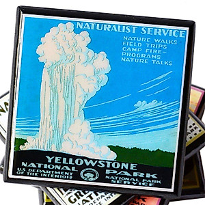 Vintage National Park WPA Poster Coaster Set