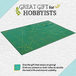 Crafty World 24 x 36 Cutting Mat for Sewing, Self Healing Double Sided Quilting Crafts Mat - Fabric Cutting Mat - Non Slip surface - Rotary Cutting Board