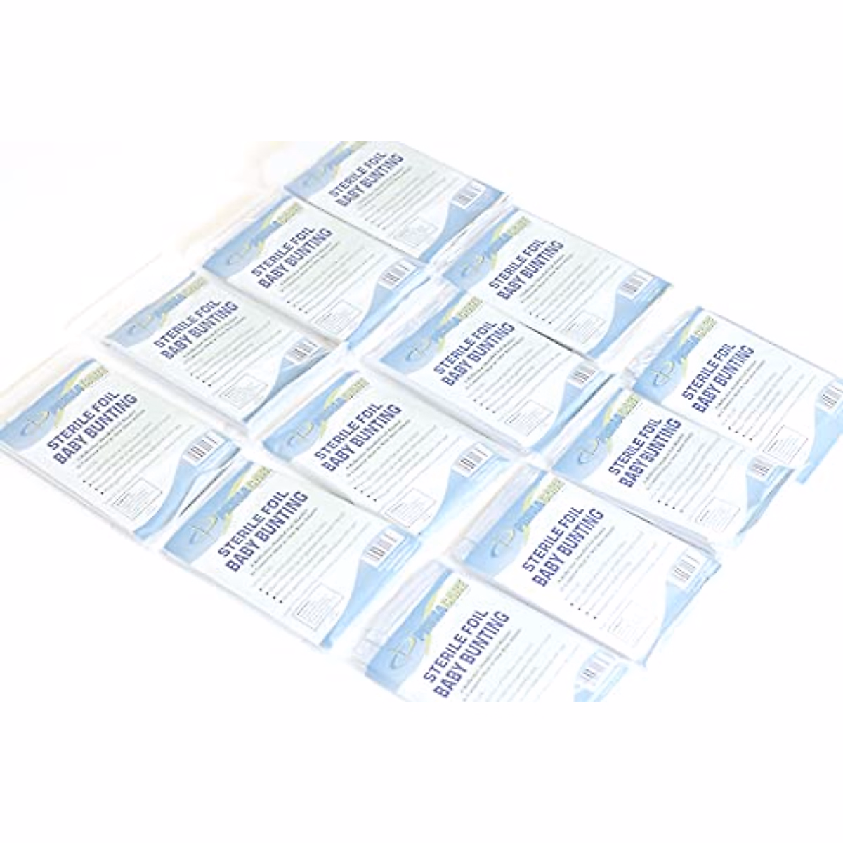 Primacare CS-6835 Sterile Foil Baby Bunting Blanket for Newborns and Infant, Disposable Emergency Heat Saving, 30" x 17"