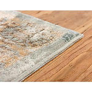 Unique Loom Paris Collection Pastel Tones Traditional Distressed Light Blue Area Rug (9' 0 x 12' 0)