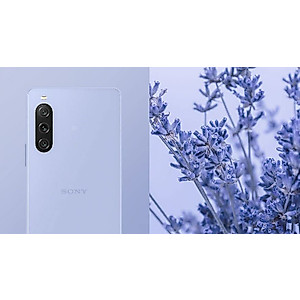 Sony Xperia 10 V XQ-DC72 5G Dual 128GB 8GB RAM Factory Unlocked (GSM Only | No CDMA - not Compatible with Verizon/Sprint) GSM Global Model, Mobile Cell Phone - Lavender