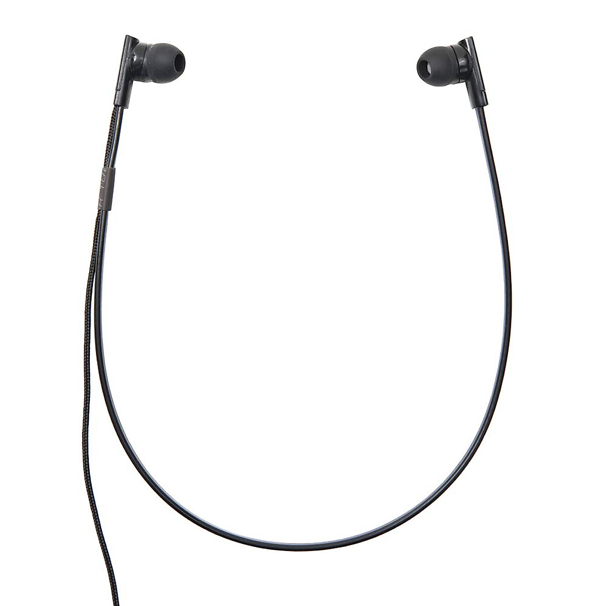 ECS Wordsleuth Under Chin in-Ear Audio Transcription Headphones, 10 Foot 3.5mm Jack, Noise Cancelling, Silicone Ear Phones with in-line Volume Control