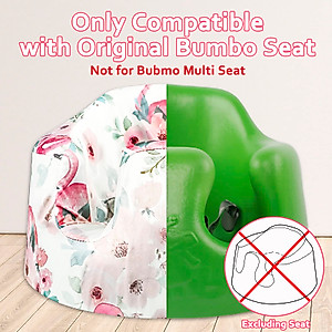 Baby Seat Cover Compatible with Bumbo Seat, Breathable Seat Cover for Baby Girl Boy, Soft Removable Cover for Baby Seat, Machine Washable, Pink Flamingo