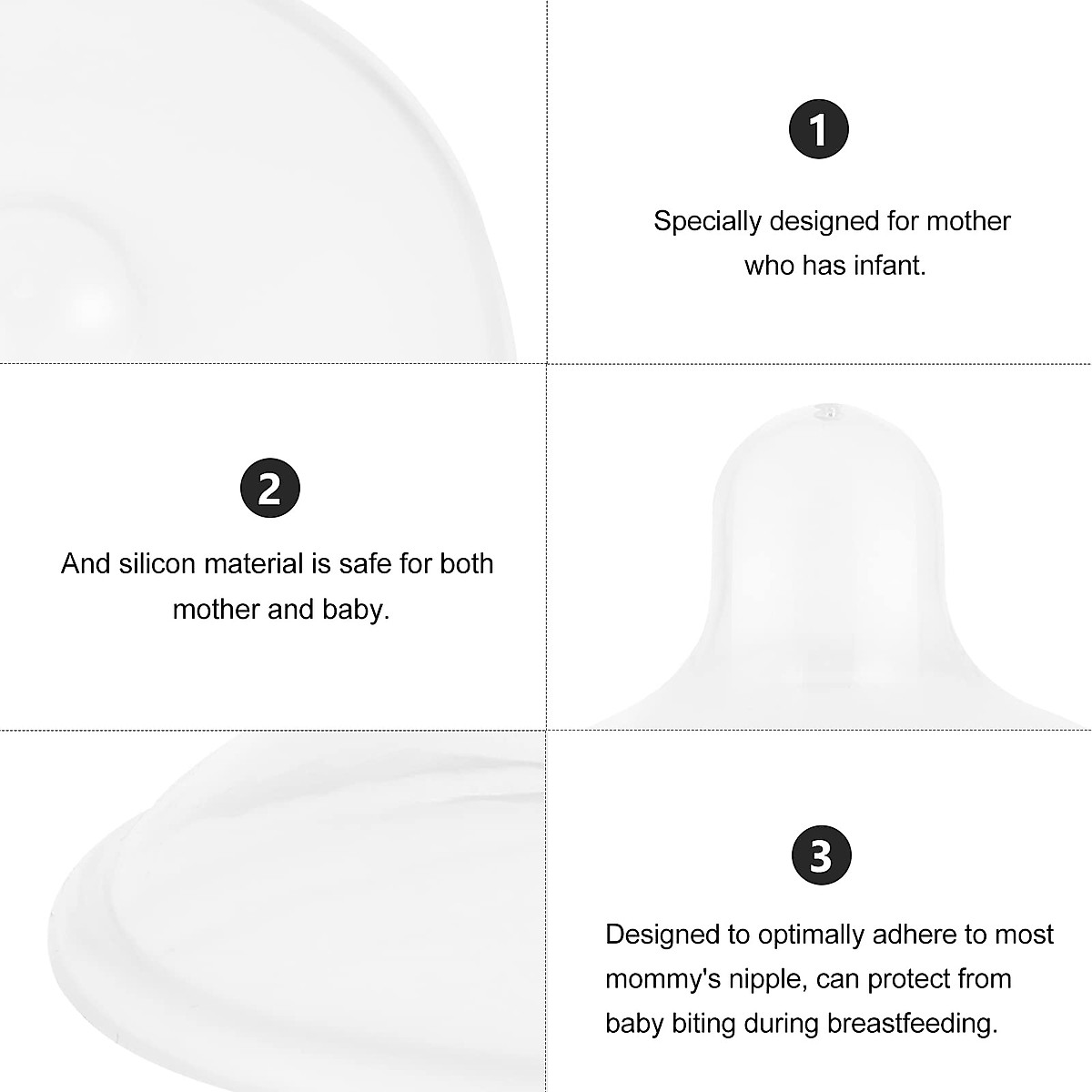 Nipple Shield 4pcs Silicone Nipple Shield Cover Set Breastfeeding Nursing Shield Protector for Women