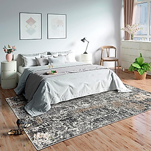 LUXE WEAVERS Euston Collection 7679 Grey 8x10 Abstract Area Rug