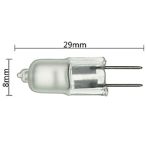 10W Halogen Bulbs G4 10W 12V Halogen Light Lamps G4 Base Halogen 10W 12 Volt T3 JC Lamp Halogen Bulbs,G4 Bi-Pin Base,Low Voltage 12V, Frosted Glass Lense,12 Pack