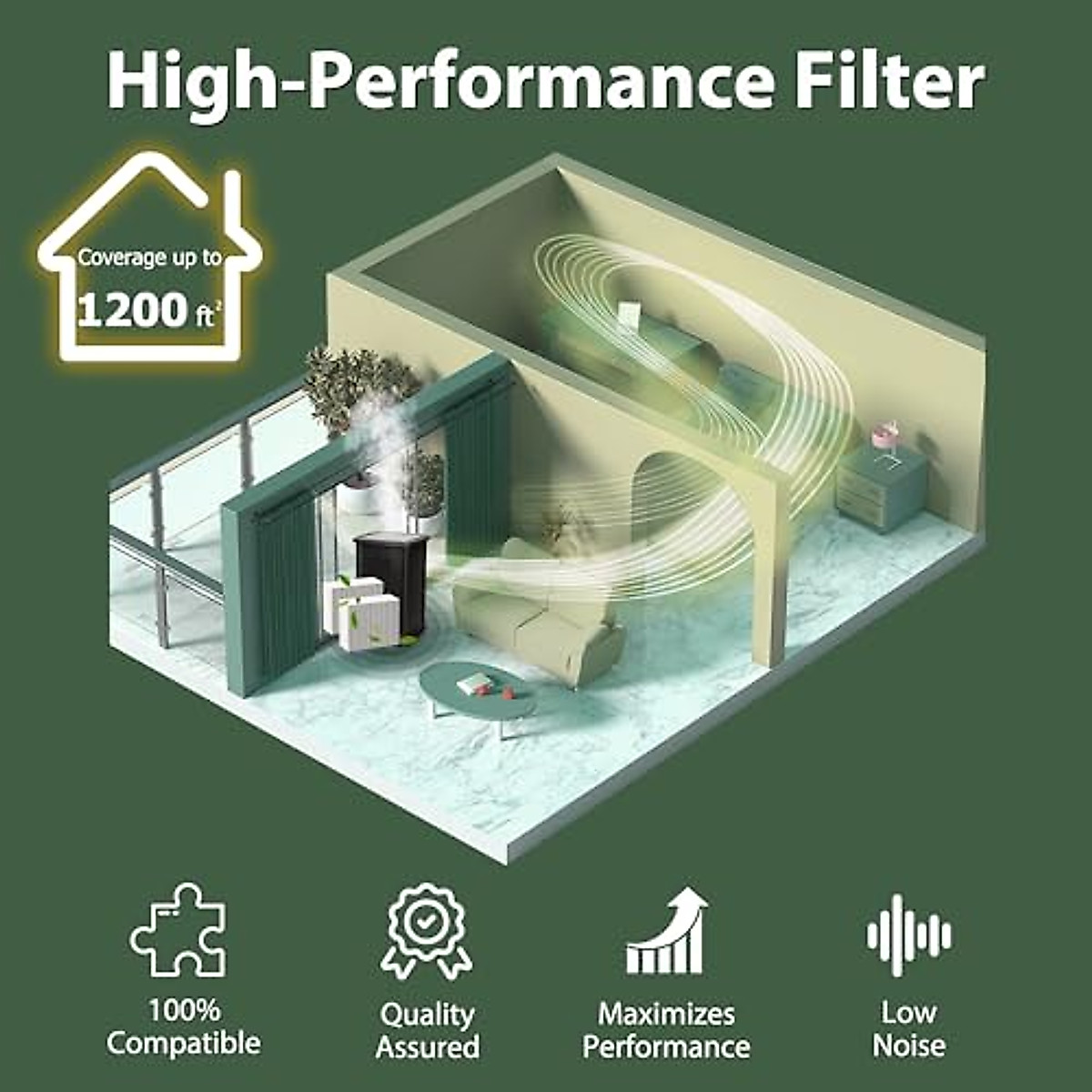 Improvedhand 1043 Super Humidifier Wick Filter Replacement Compatible with Essick Air AirCare Bemis Fit for EP9800 EP9500 EP9700 EP9R800 826000 831000 800 8000 Series Humidifiers