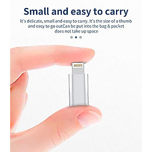 3-Pack,Micro USB to Lightning Adapter,Lightning Male to Microusb Female Adapter for Apple iPhone 5s 6 6s 7 8 Plus se2 x xr xs 12 11 Mini max pro Ipad Connector Converter Port