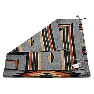 Onyx Arrow Southwest Area Rug, 32 x 64 Inches, Center Diamond, Gray/Black/Multi