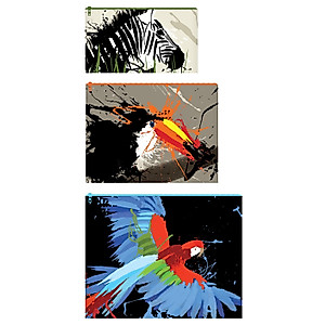 LOQI Anima Zip Pockets (Set of 3), Multicolor