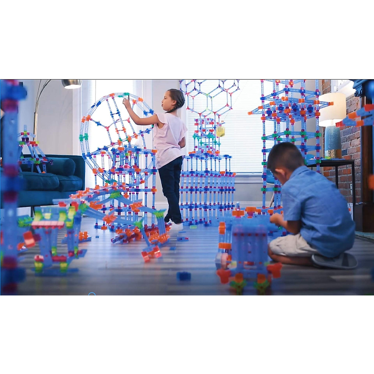 Brackitz Structures Educational STEM Manipulatives Building Block Toy | Sensory Learning Toys for Children PreK-6 | 320 Pc Set