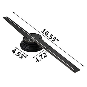 VEVOR 3D Holographic Fan 16.5Inch Hologram Fan with 224 Led Beads Holographic Projector Fan 450x224 Resolution Holographic LED Fan Display Wi-Fi Control for Business,Store,Shop,Holiday Events Display