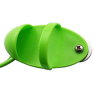 LQ Industrial Cuttlebone Holder Green Plastic Bird Feeding Cup Rack Bird Cage Storage Bowl Stand Parrot Food Holder with Perches for Cockatiels Parakeets Budgies Finches