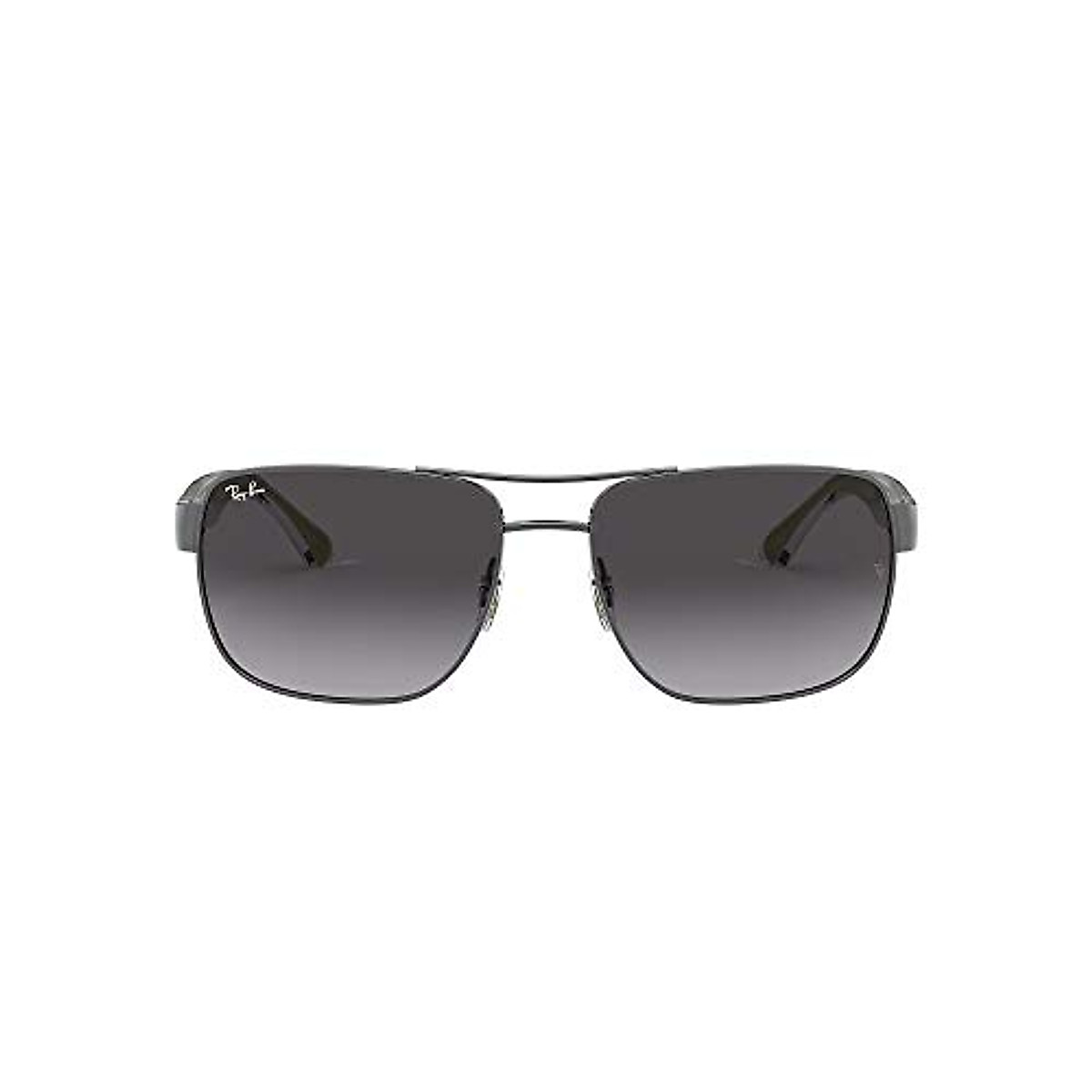 Ray-Ban Men's RB3530 Square Sunglasses, Gunmetal/Light Grey Gradient Dark Grey, 58 mm