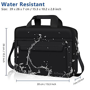 Alfheim 14 inch Laptop Bag Briefcase Shoulder Bag with Adjustable Detachable Shoulder Strap, Water Repellent Lightweight Messenger Bag for Travel Business,Compatible with Macbook Air/Macbook Pro 14"