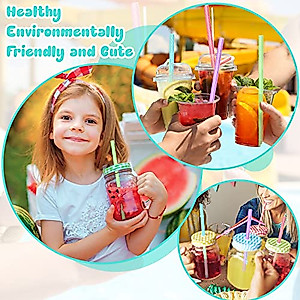 4 Set Silicone Straws with Case Reusable Straws Silicone Foldable Portable Drinking Straw Set for Party Travel Cold or Hot Straw with 4 Carry Case, 4 Cleaning Brushes 7 5/7 Inch Long (Classic Color)